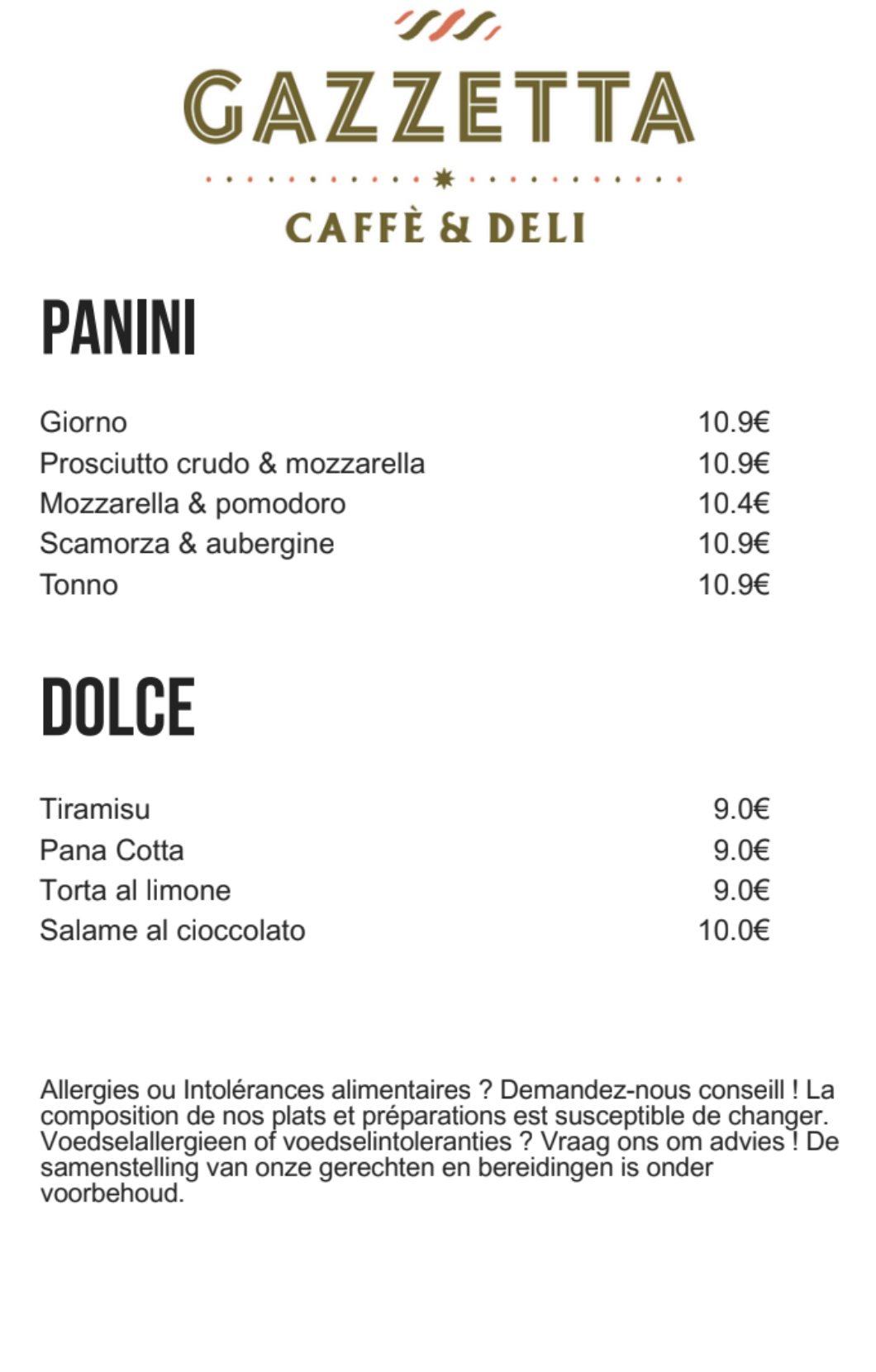 menu | Gazzetta
